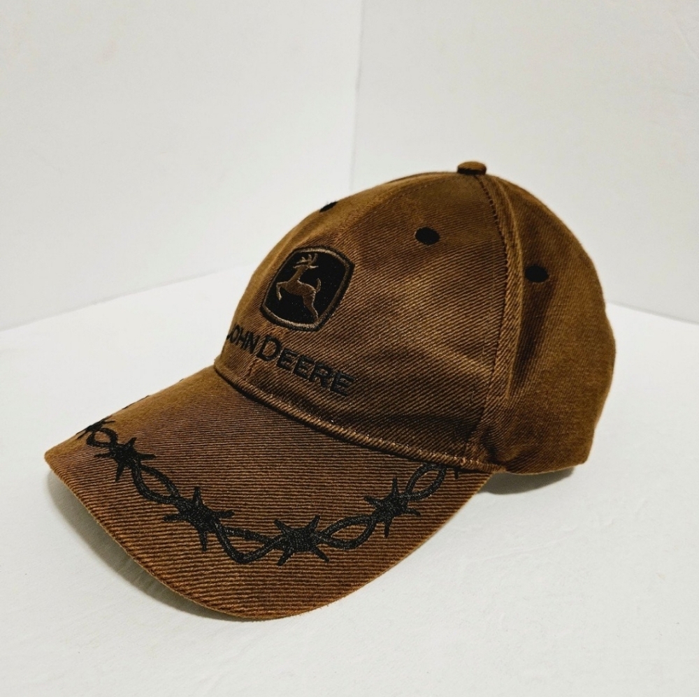 John Deere Coutry Cap Oilskin Look Patch Barbed Wire … - Gem
